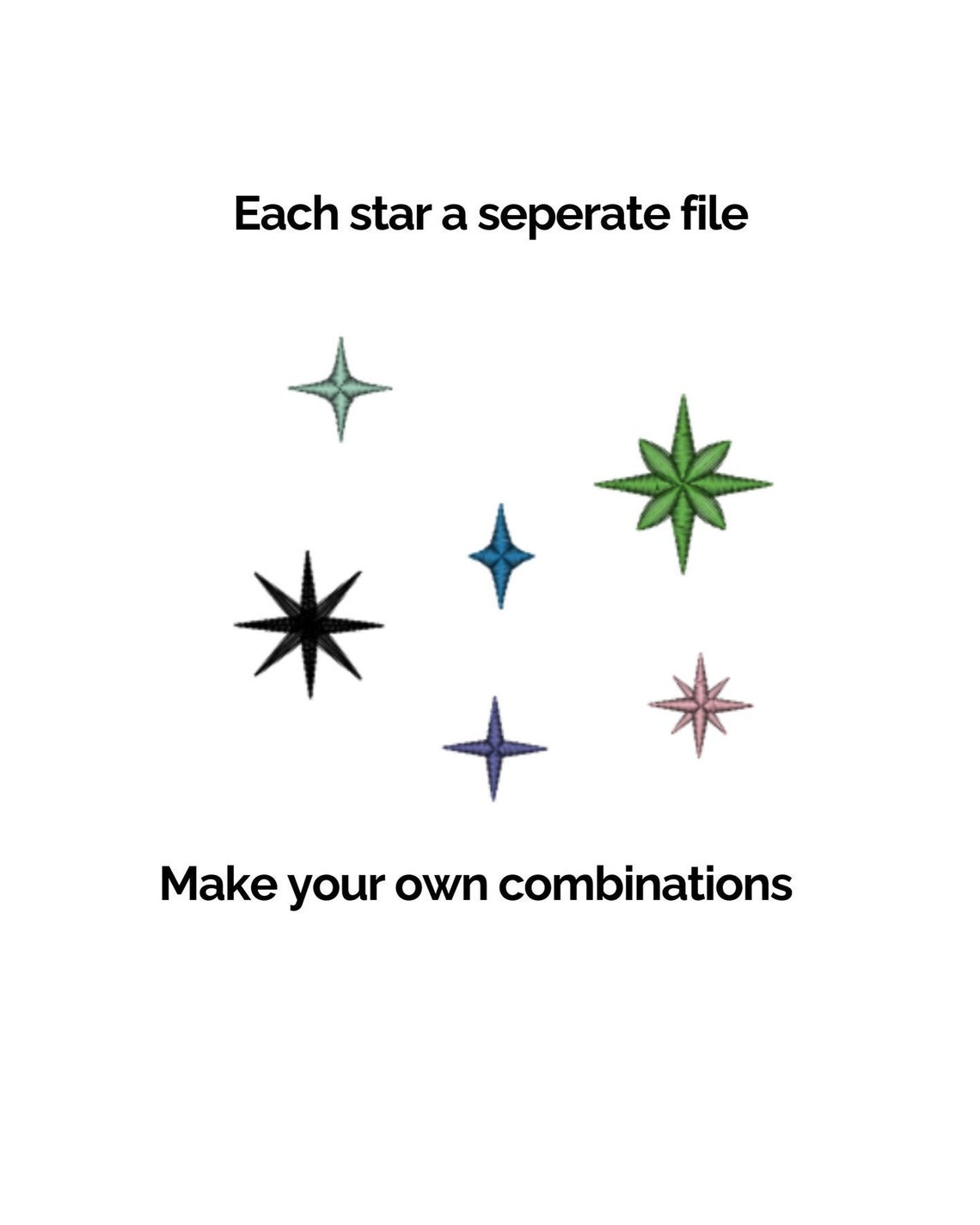 Pride Embroidery Design Bundle With Small Stars Pride Embroidery Files ...