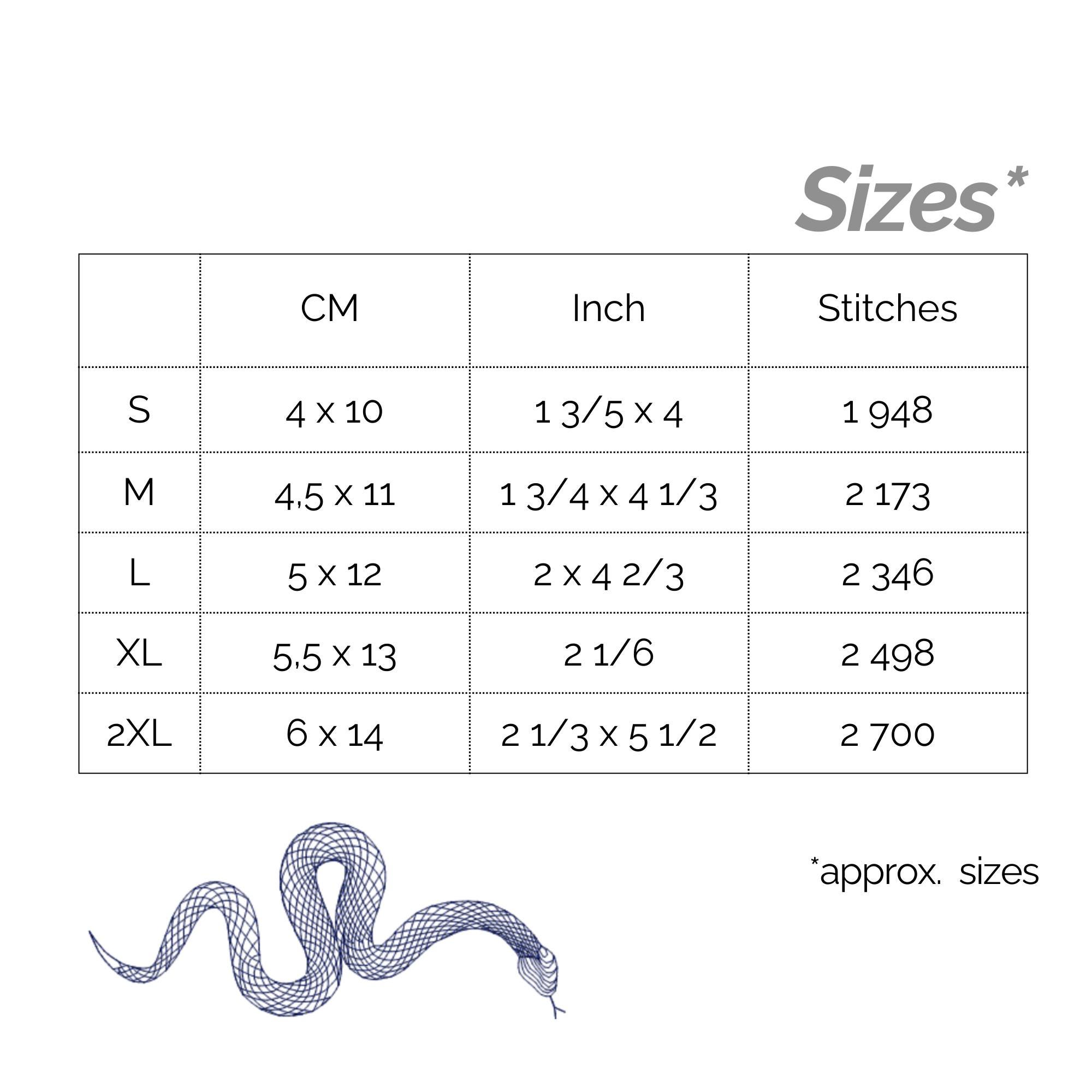 Simple Snake Embroidery Design Snake Machine Embroidery Design Snake ...