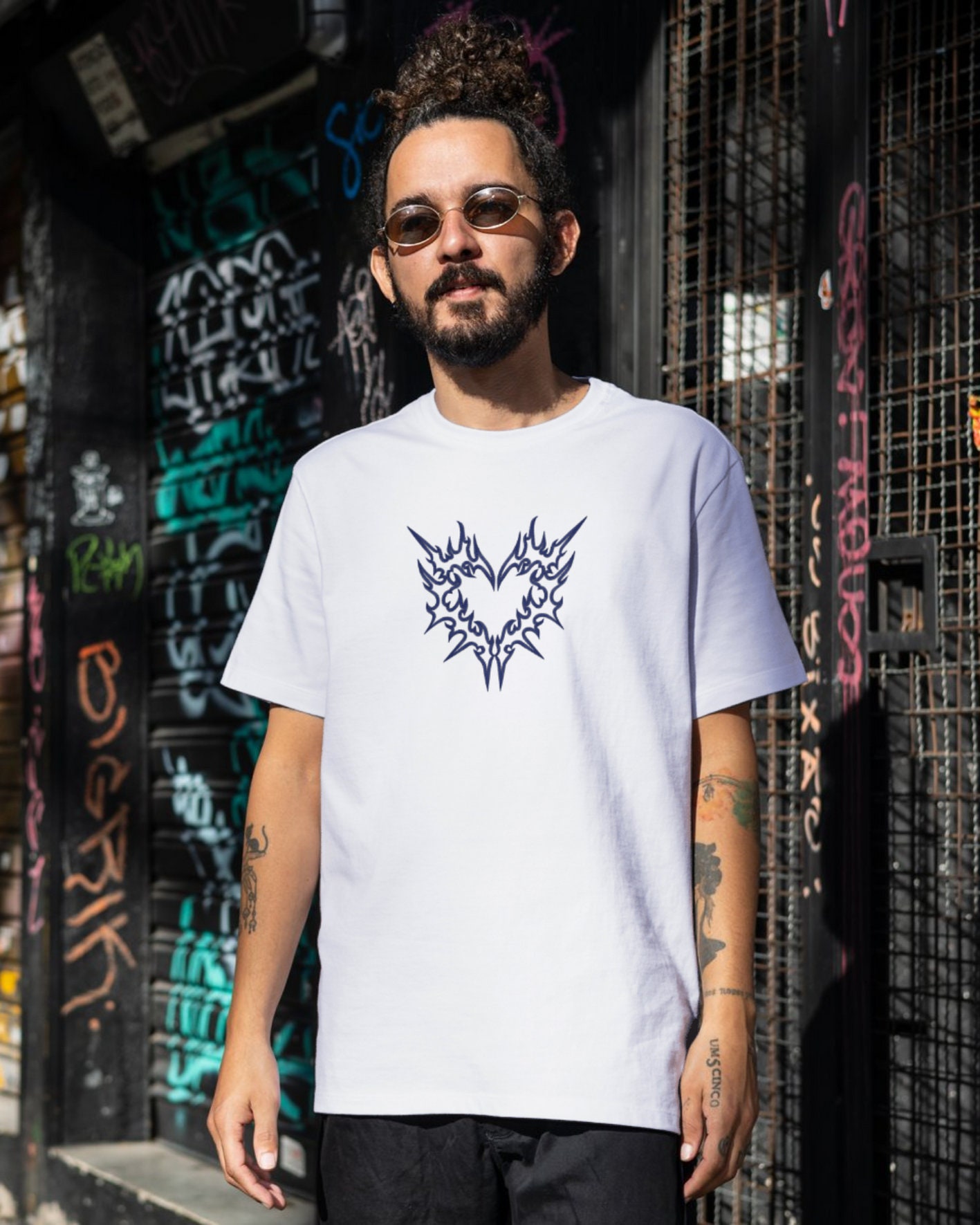 Y2K Heart Embroidery Design Tribal Heart With Flames Machine Embroidery ...