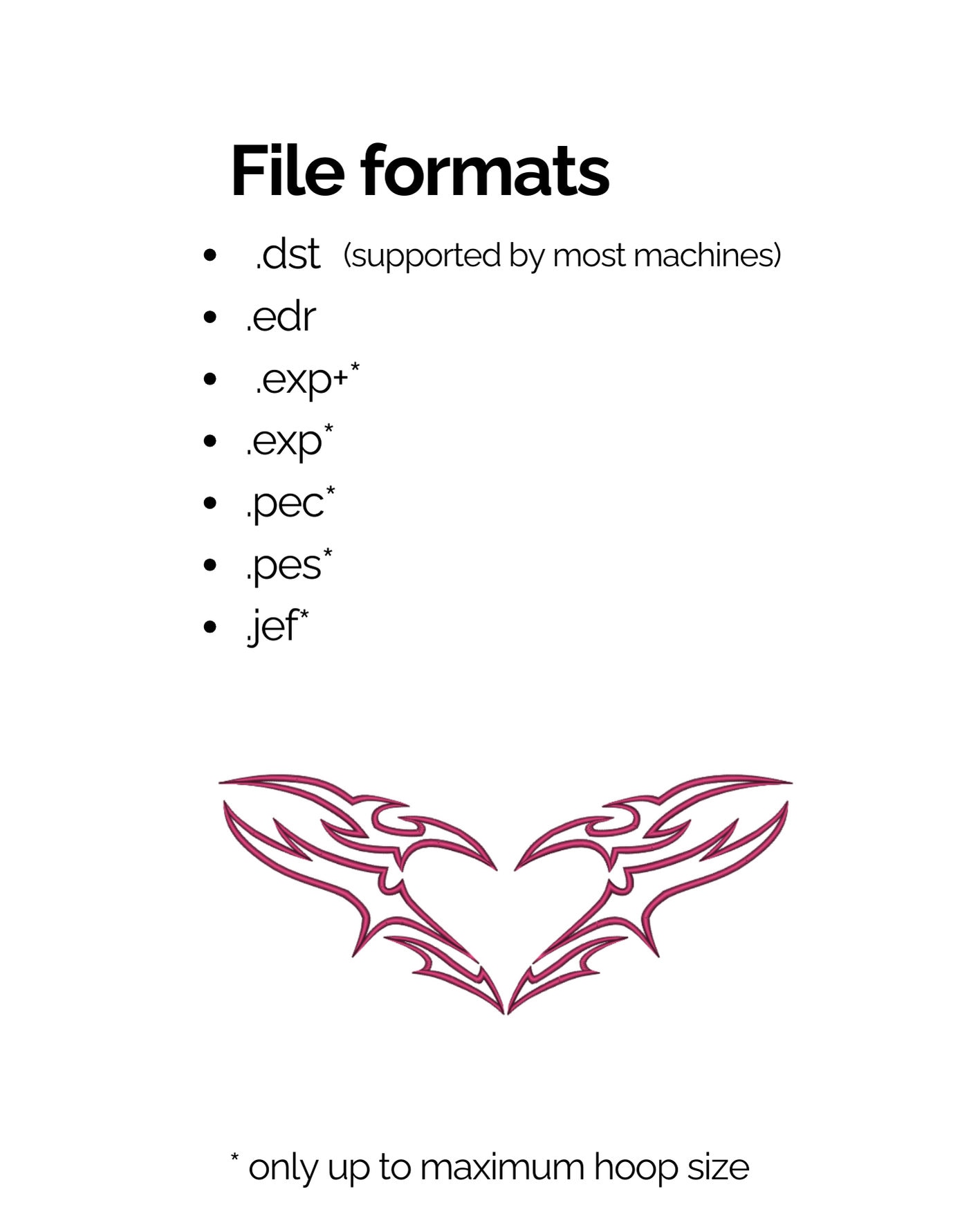 Y2K Embroidery Design Y2K Embroidery File Heart Tribal Embroidery ...