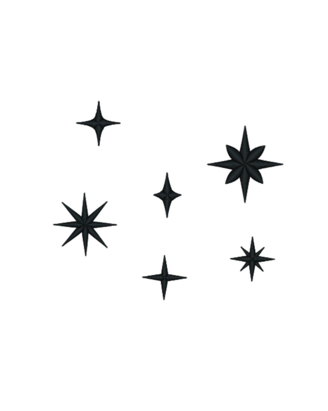 Mini Stars Embroidery Bundle With Small Stars Embroidery Designs for ...