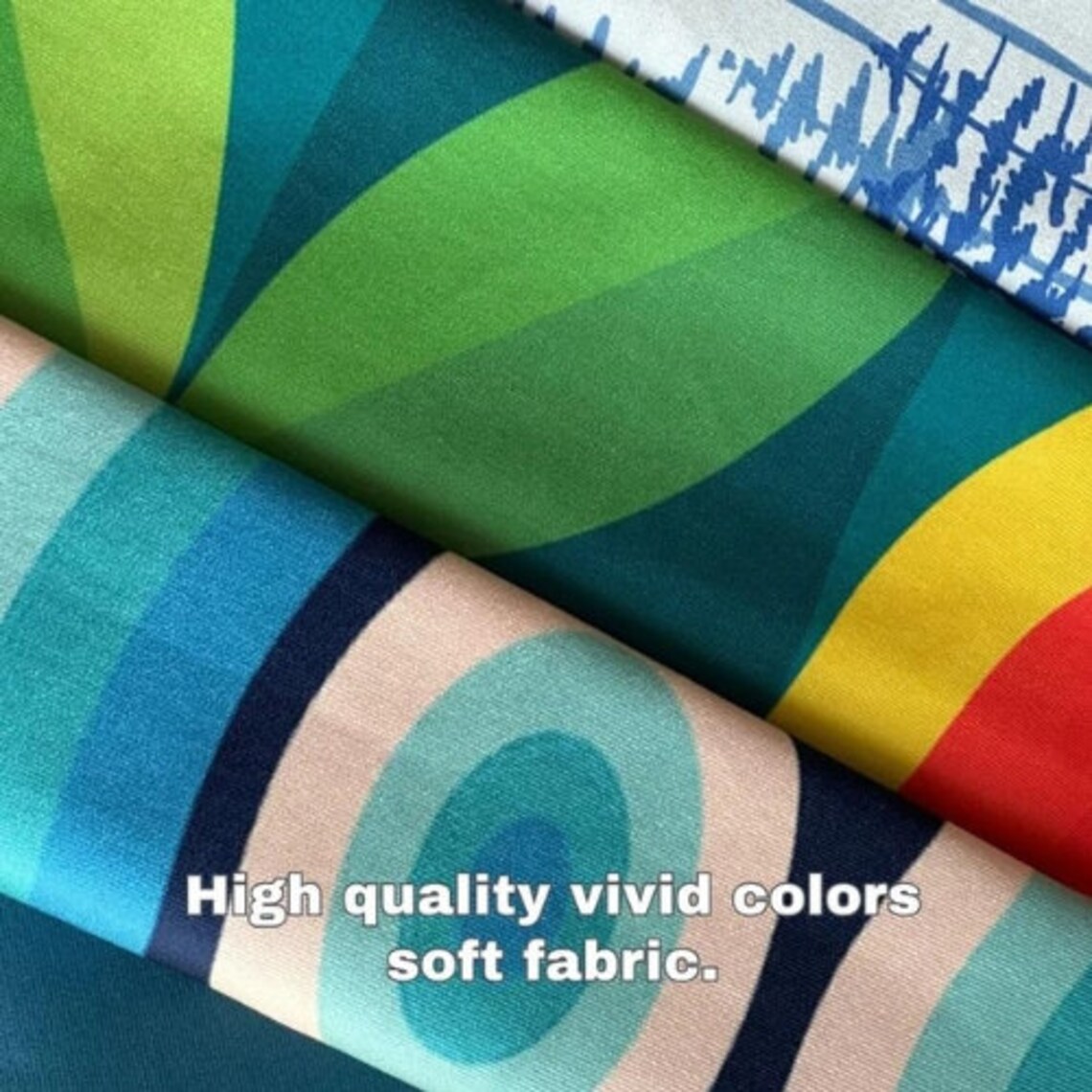 Mid Century Atomic Leaves Design Green Window Curtains, Abstract Retro ...