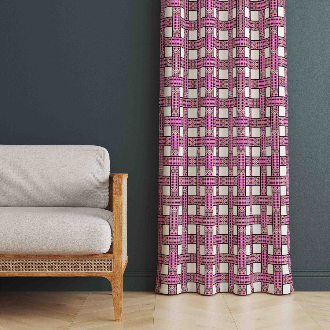 Artistic Plaid Drape, Tartan Window Curtains, Modern Curtain Panels ...