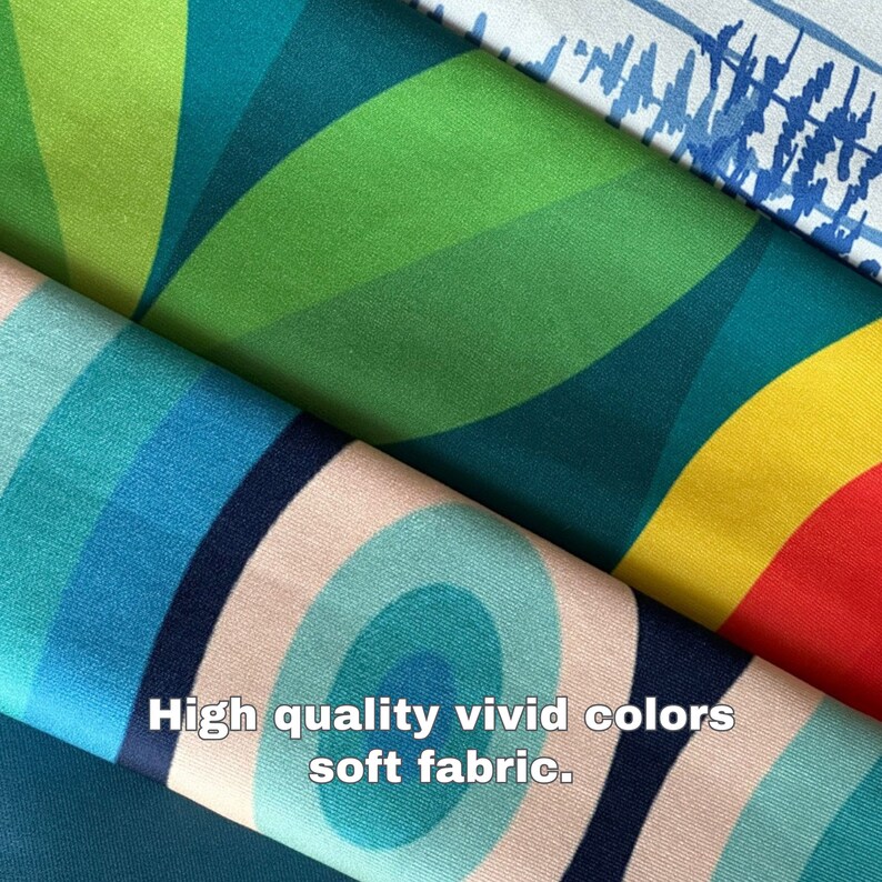 Vibrant Colorful Modern Window Curtains, Abstract Face Pattern Colorful ...