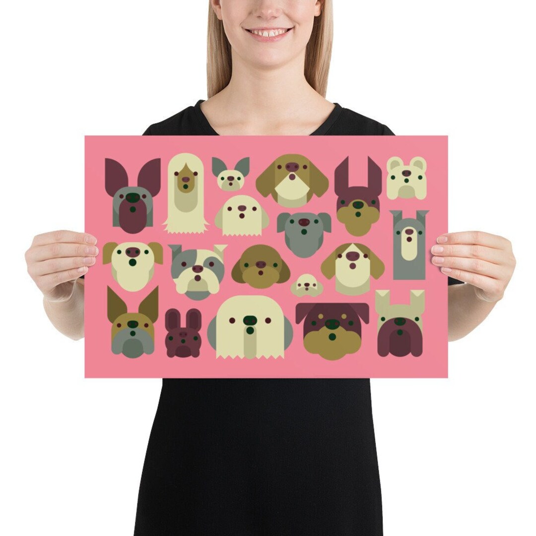 Howl of Fame — Cute Dog Breeds Poster Print - Etsy