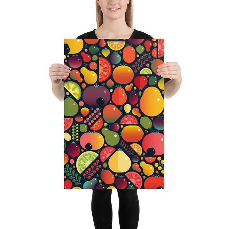 Family Heirlooms — A Colorful Tomato Pattern Poster Print - Etsy