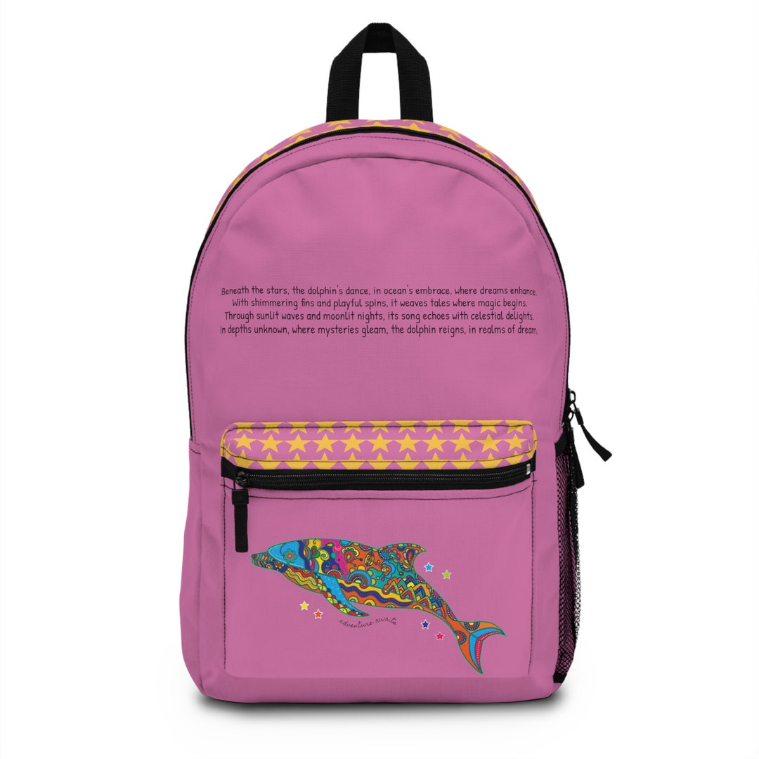 Sugar Bloom Pink Mischievous Dolphin Backpack - Etsy