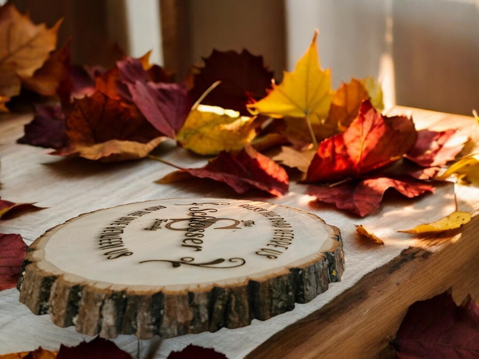 Personalized Laser Engraved Name Signs - Live Edge Basswood - Multiple ...