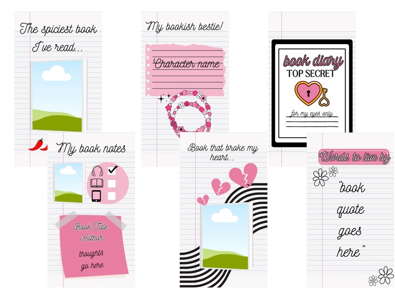 Social Media Kit, Bookstagram, Book Instagram Templates, Book Blogger ...