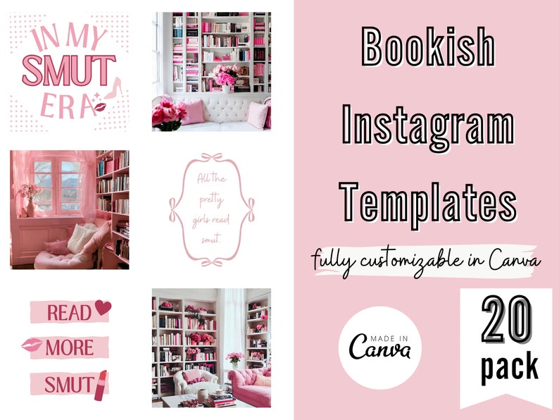Social Media Kit, Bookstagram, Book Instagram Templates, Book Quote ...