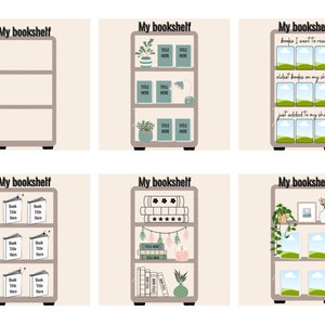 Bookshelf, Reading Tracker, Book Instagram Templates, Book Blogger ...