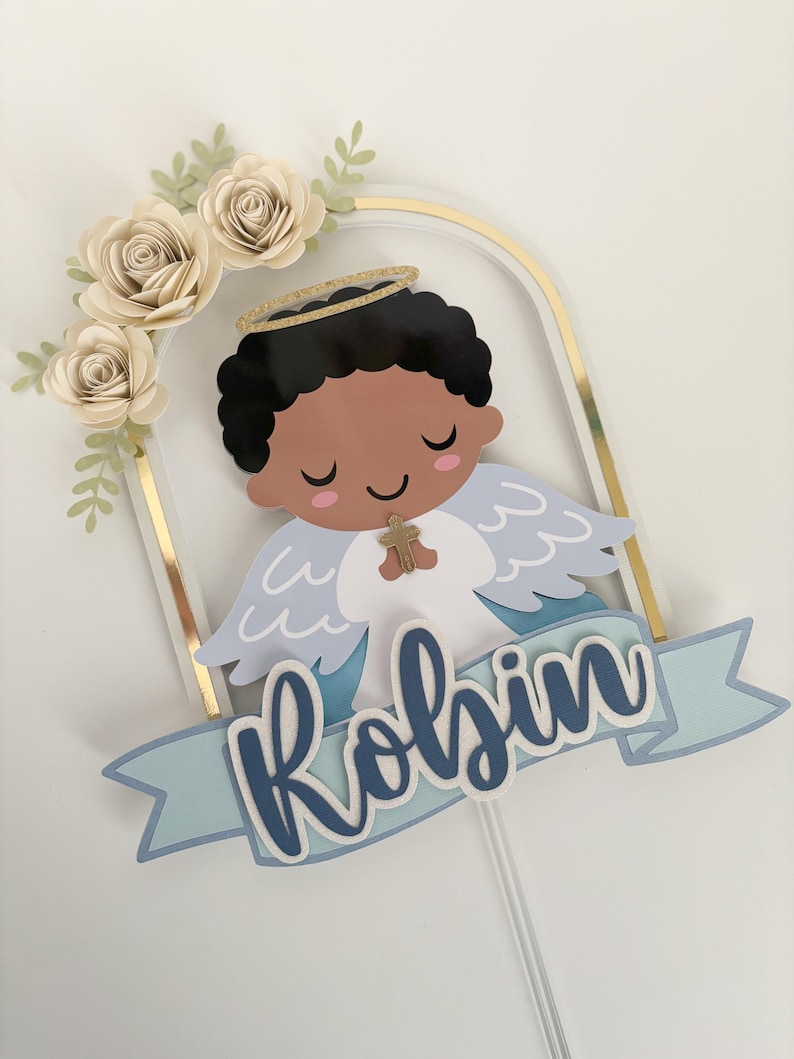 Baptism Cake Topper Christening Cake Topper First Communion Cake Topper ...