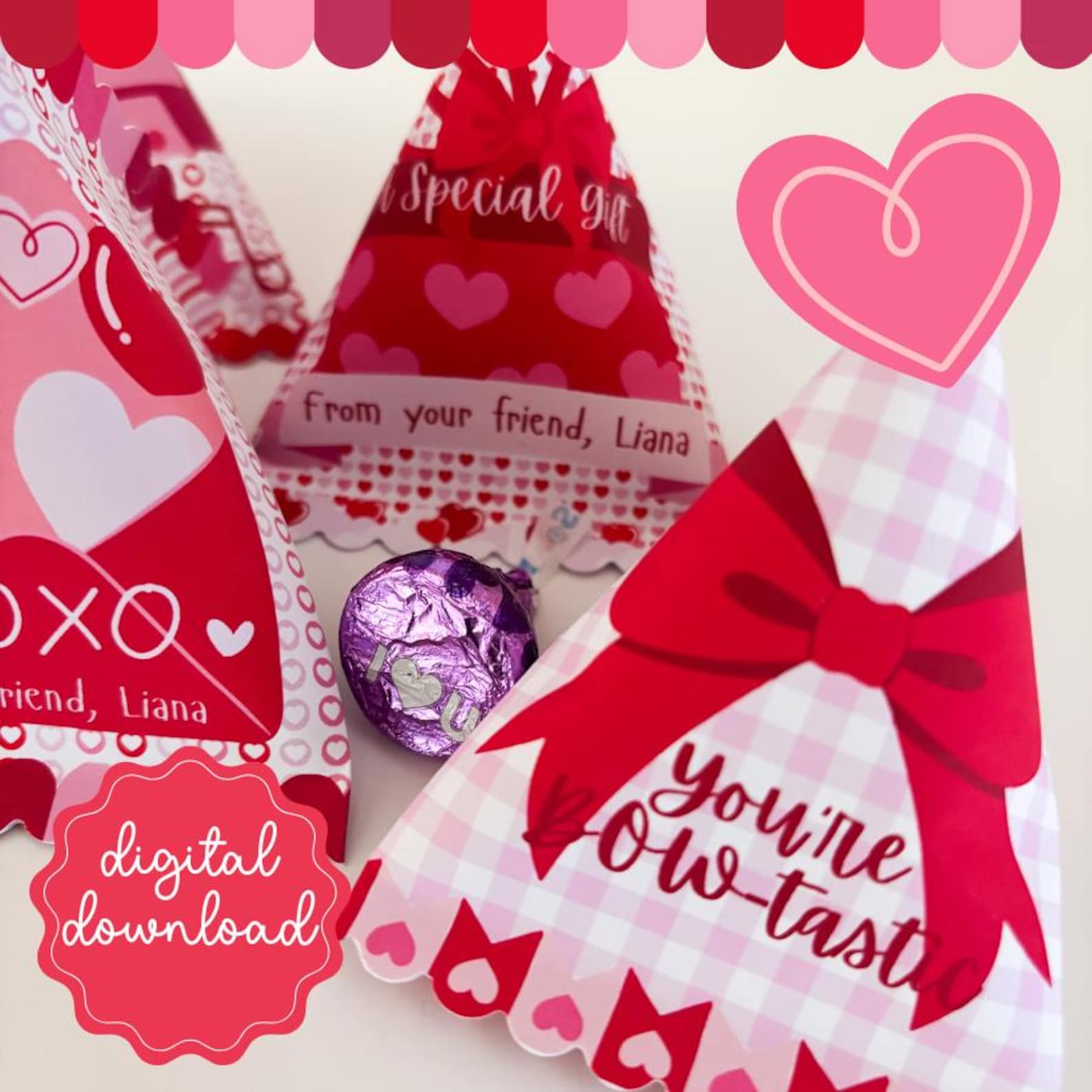 Valentine Candy Wrapper Valentine Chocolate Covers Valentine Candy Bag ...