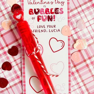 Valentine Party Favor Valentine Bubble Card Valentine Class Gift ...