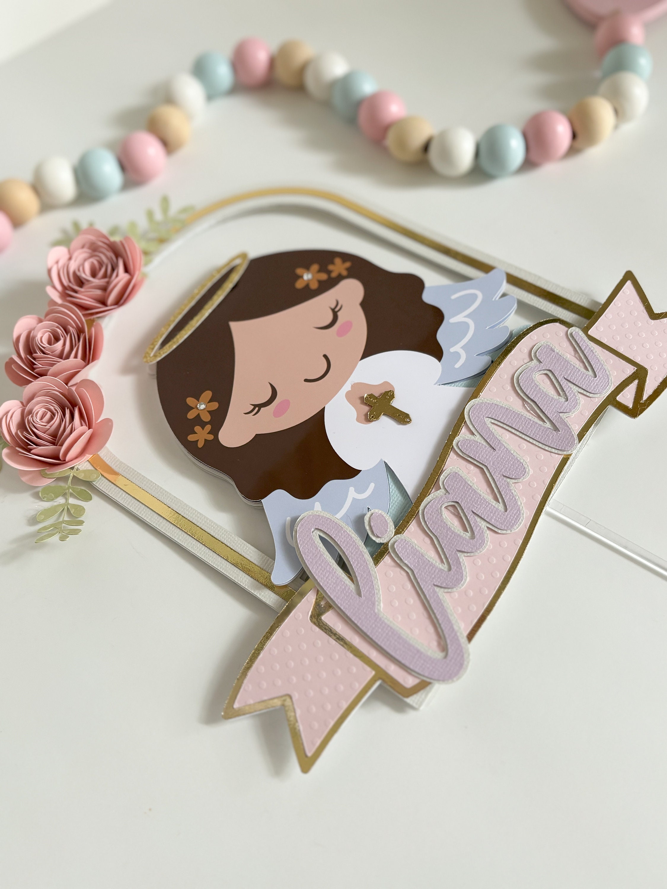 Baptism Cake Topper Christening Cake Topper First Communion Cake Topper ...