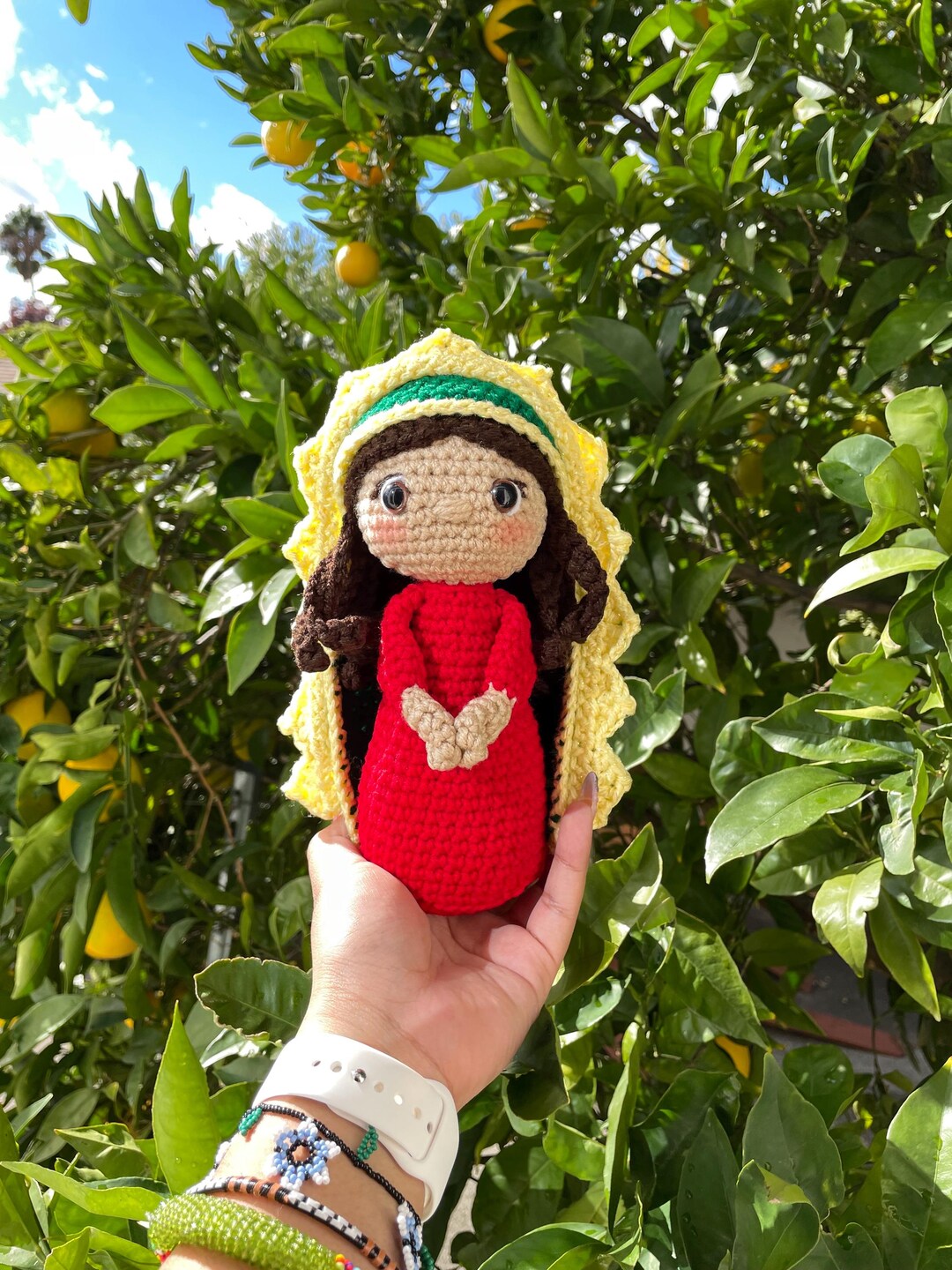 Crochet Virgin Mary / Virgencita Tejida a Mano - Etsy