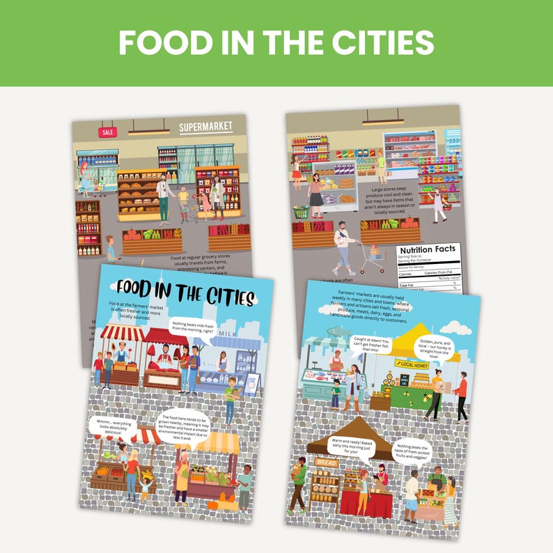 Food Origins Editable Canva Template Kids Nutrition Children Education ...