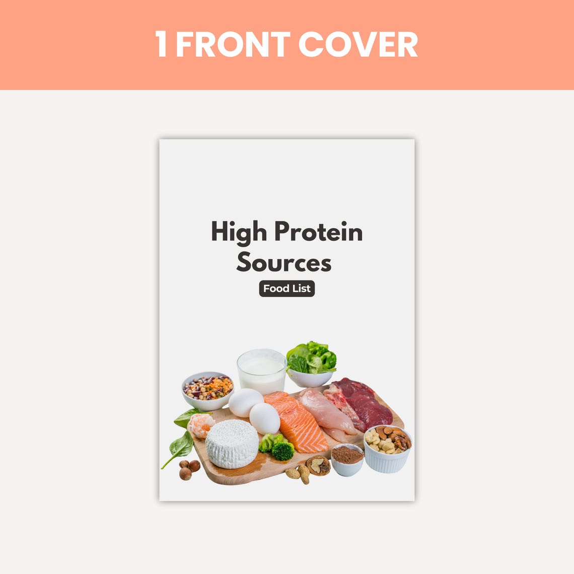 Editable High Protein Food List: Canva Template (A4 & US Letter) - Etsy