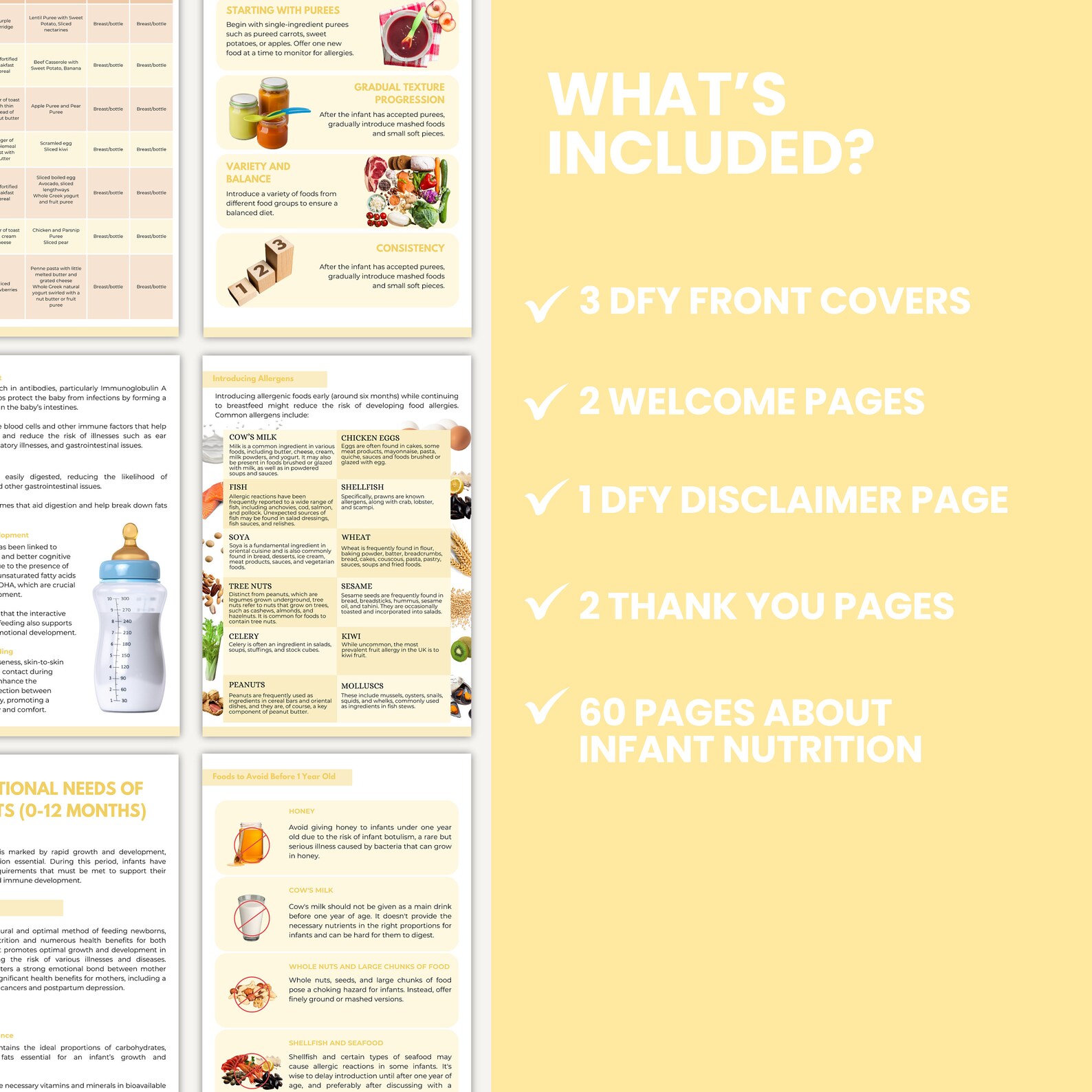 Nutrition Guide for Infants Editable Canva Template, Breastfeeding ...