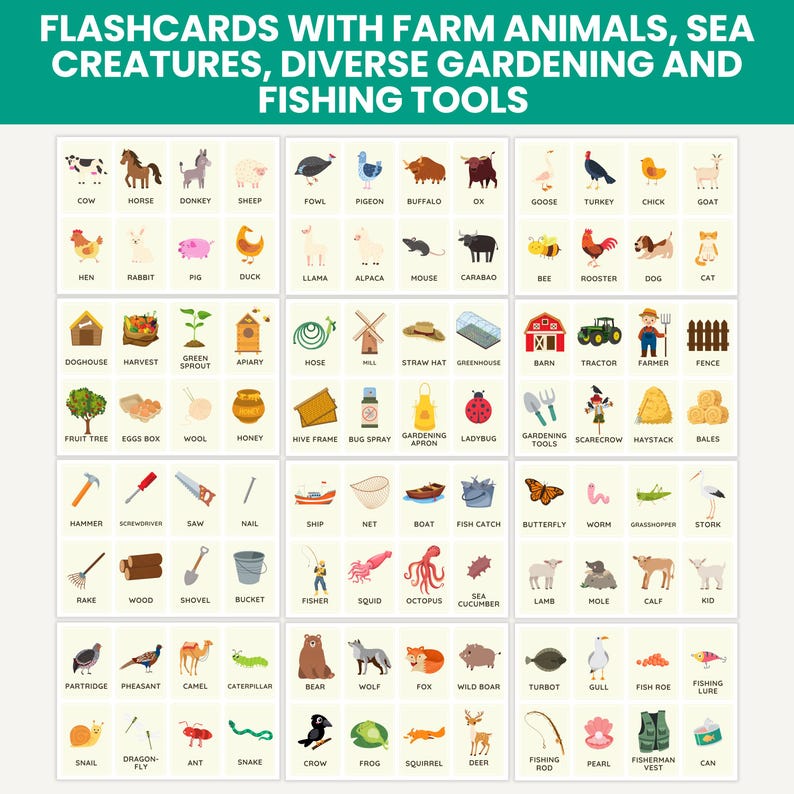 Kids Flashcards Editable Canva Template | Children | Education ...