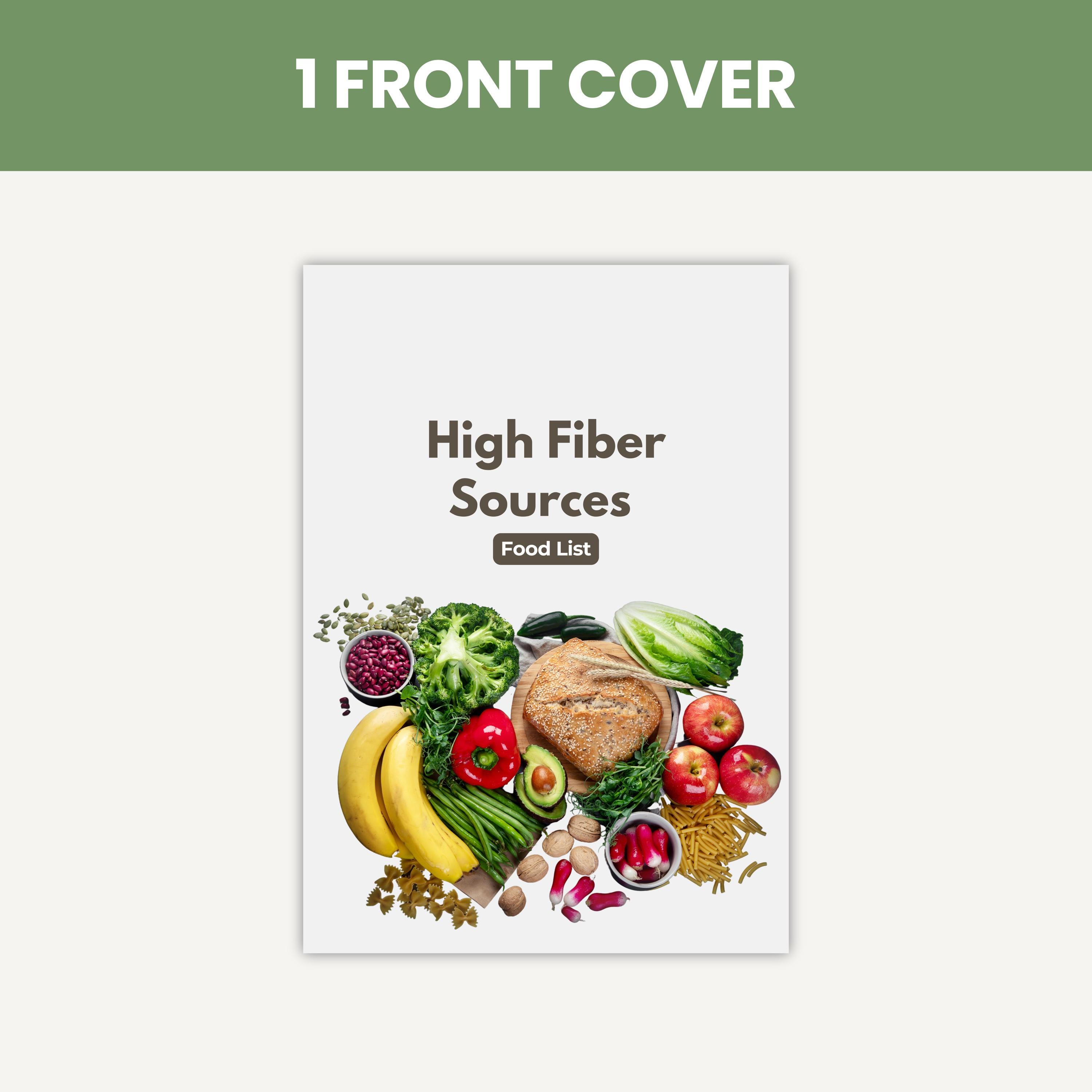 High Fiber Foods List: Editable Nutrition Guide (canva Template) - Etsy