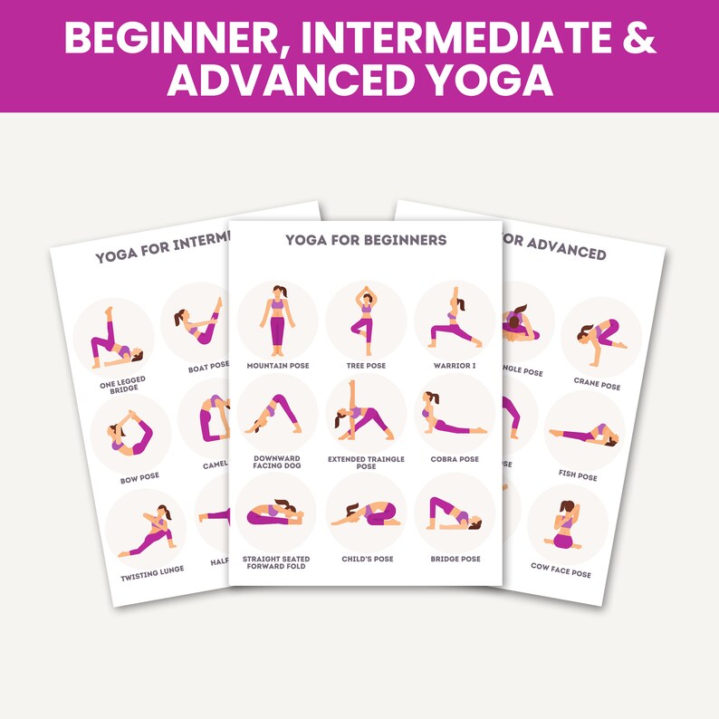 Yoga Cheat Sheet Editable Canva Template Yoga Workout Routine Mindfulness Health Coach Chakras ...