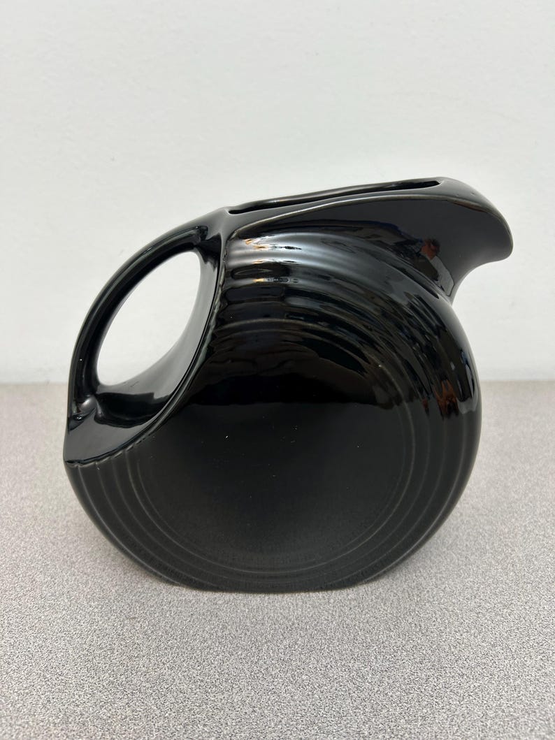 Homer Laughlin Fiestaware Large Two Quart, 7 Disk Pitcher in Black. - Etsy