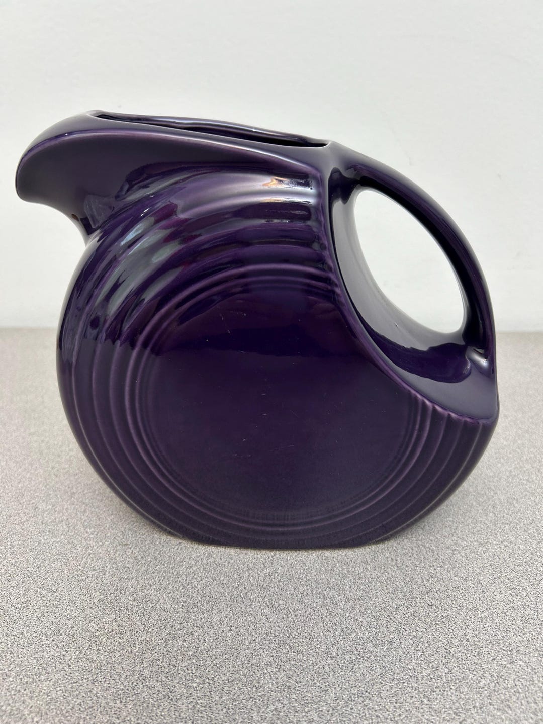 Homer Laughlin Fiestaware Large Two Quart, 7” Disk Pitcher in Purple ...