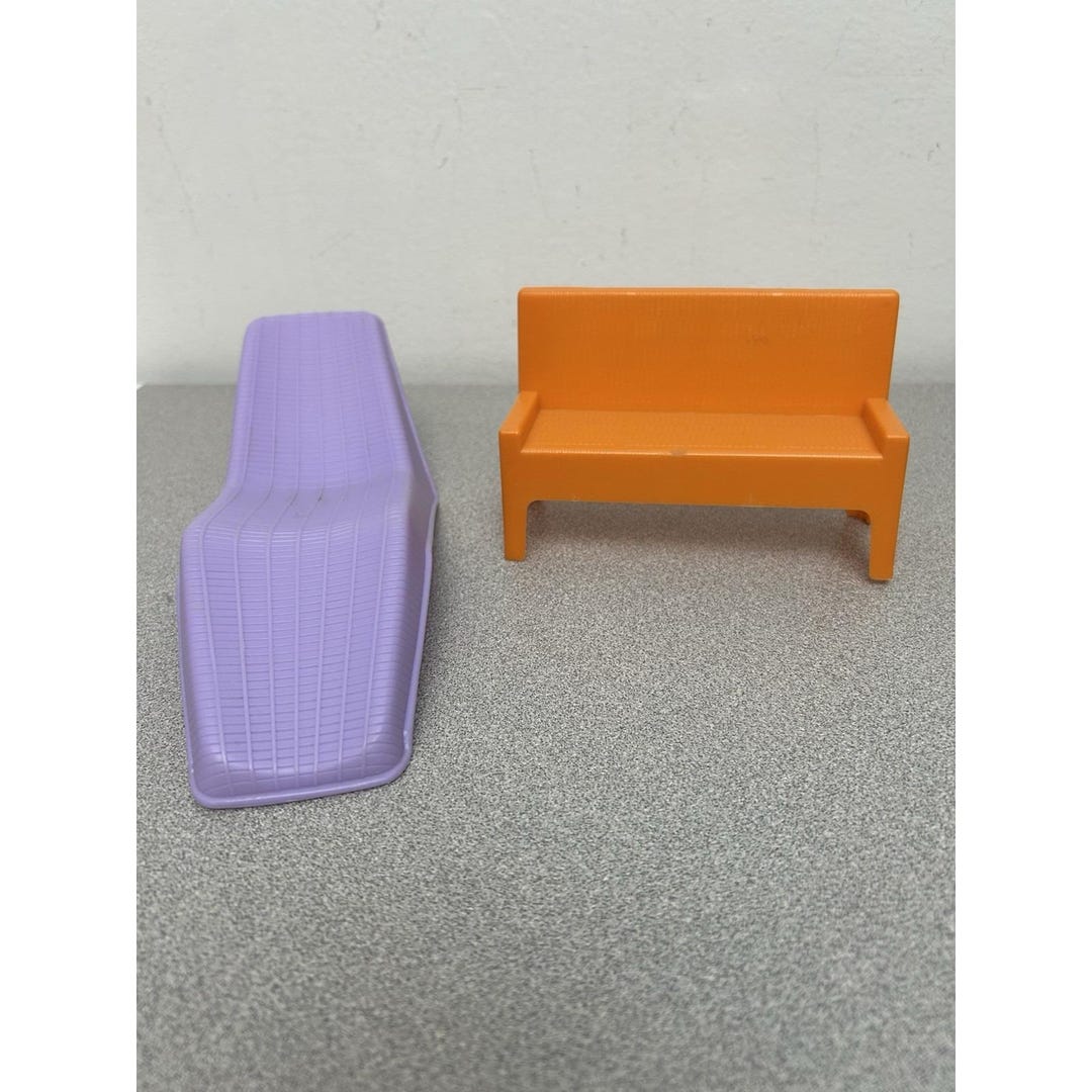 Vtg 1987 Barbie California Dream Pool Party Chaise Lounge & 1973 Orange ...