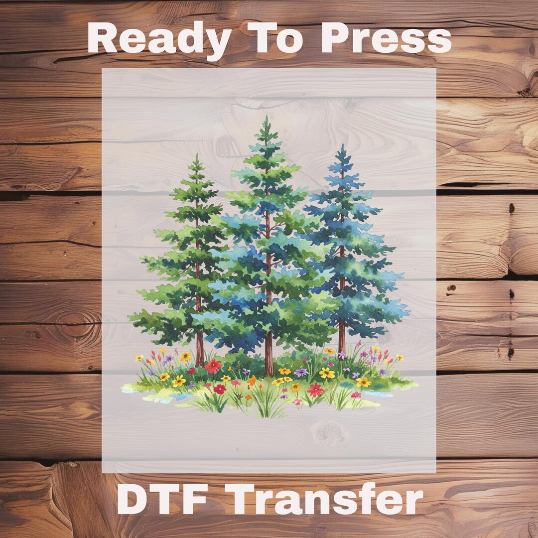 Forest Watercolor Dtf Transfer,ready to Press,iron on Decal,nature ...