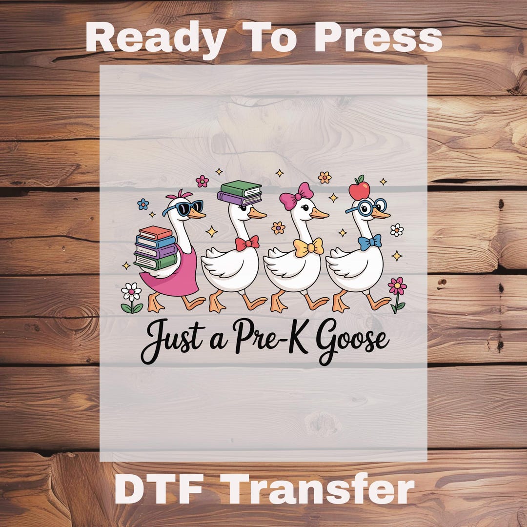 Just A Pre-k Goose Dtf Transfer,ready to Press,iron on Decal,dtf ...