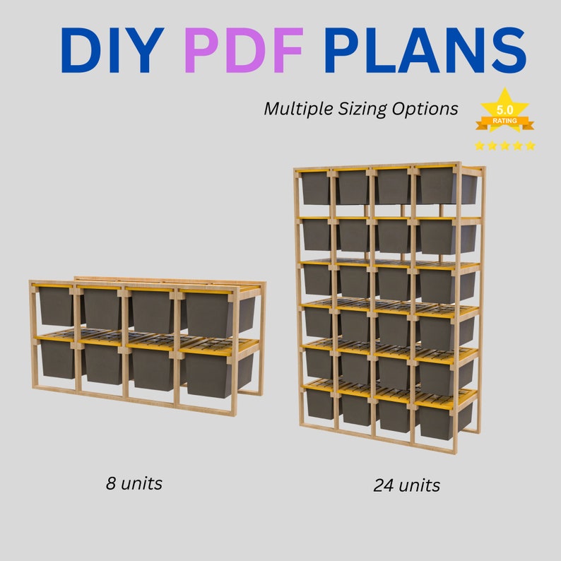Tote Storage Rack Plans, DIY Plans Mobile Shelves System, Garage ...