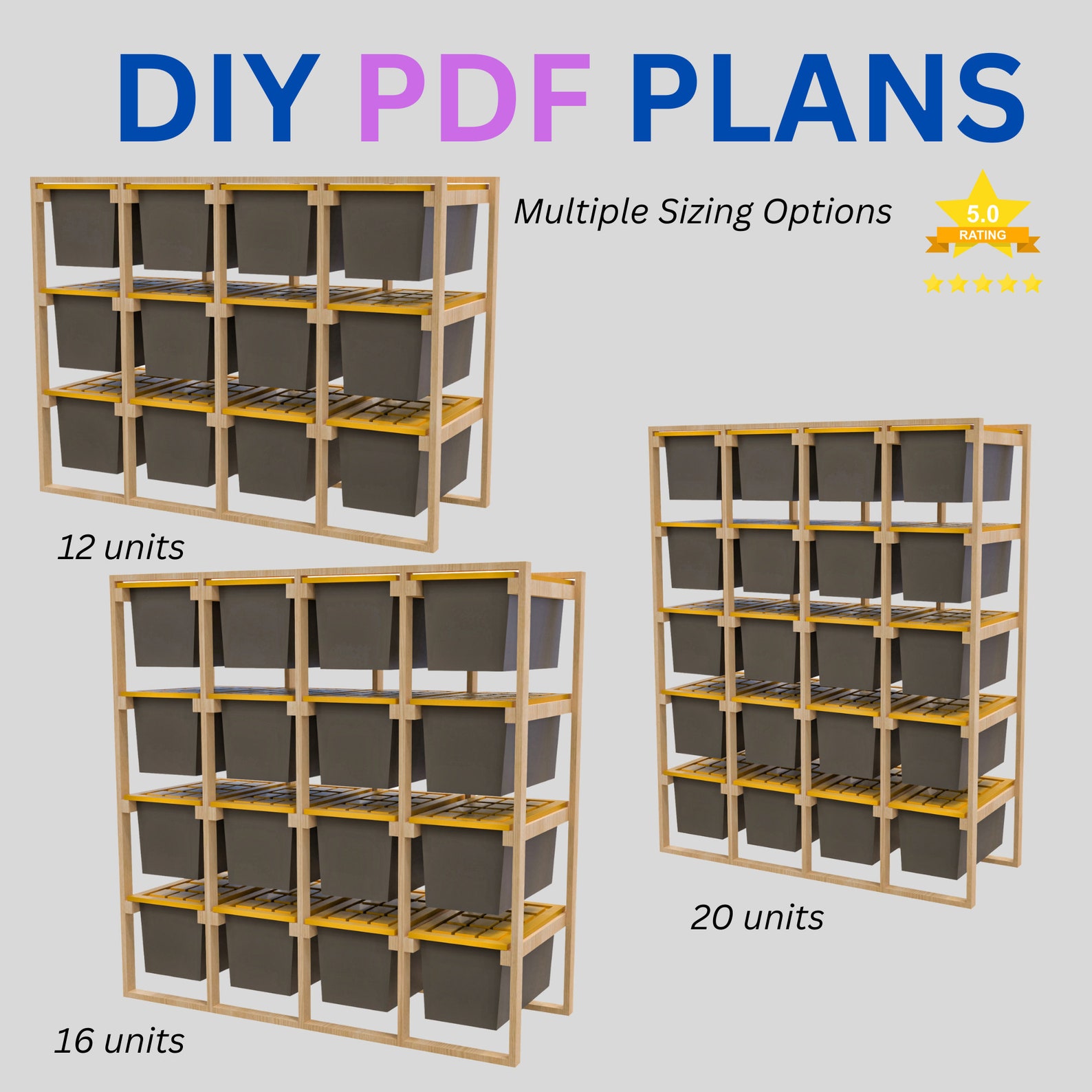 Tote Storage Rack Plans, DIY Plans Mobile Shelves System, Garage ...