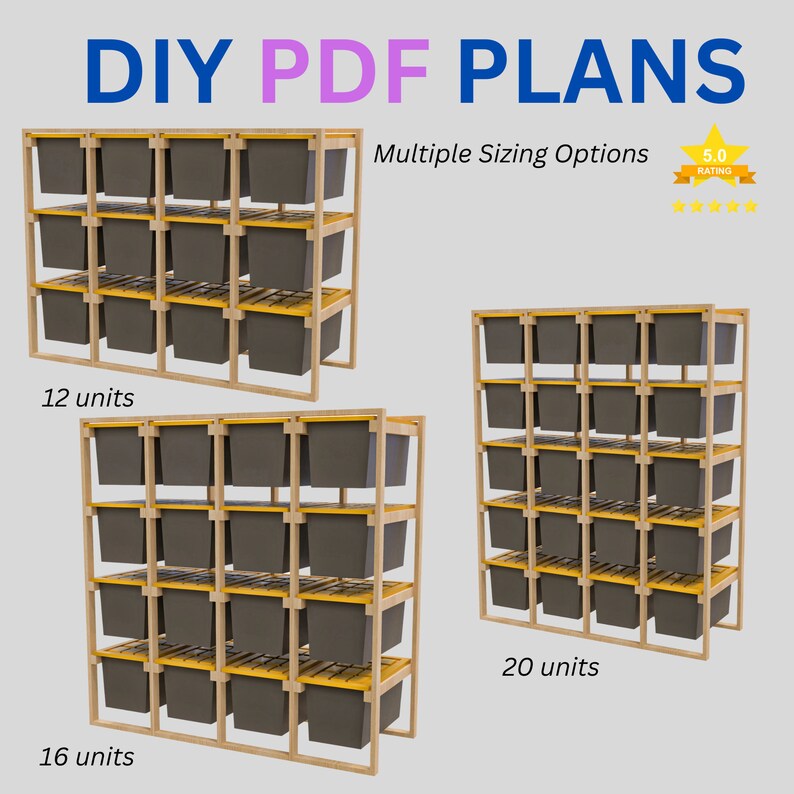 Tote Storage Rack Plans, DIY Plans Mobile Shelves System, Garage ...