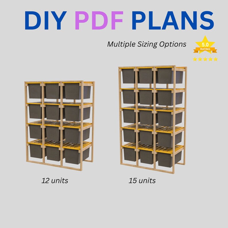Tote Storage Rack Plans, DIY Plans Mobile Shelves System, Garage ...