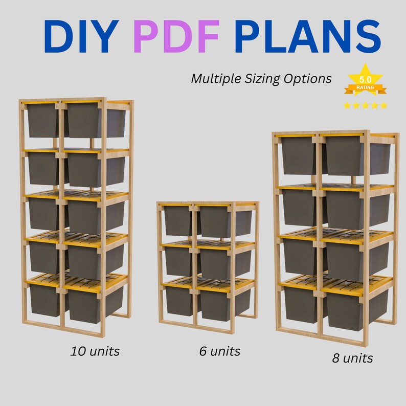 Tote Storage Rack Plans, DIY Plans Mobile Shelves System, Garage ...