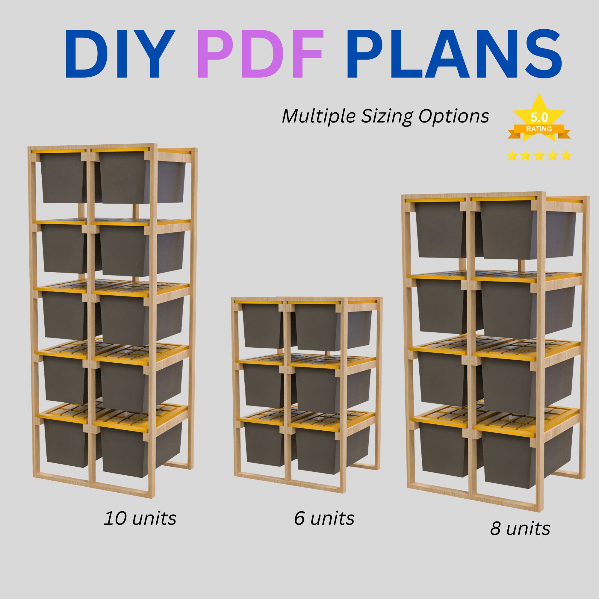 Tote Storage Rack Plans, DIY Plans Mobile Shelves System, Garage ...