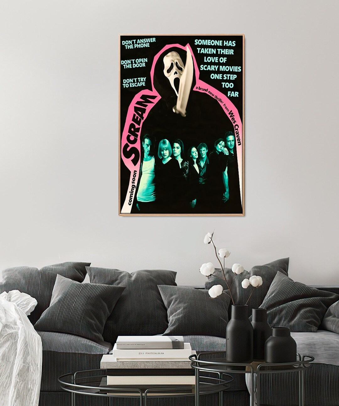 Scream Poster Horror Movie Wall Art Wall Decoration Framed Poster Movie ...