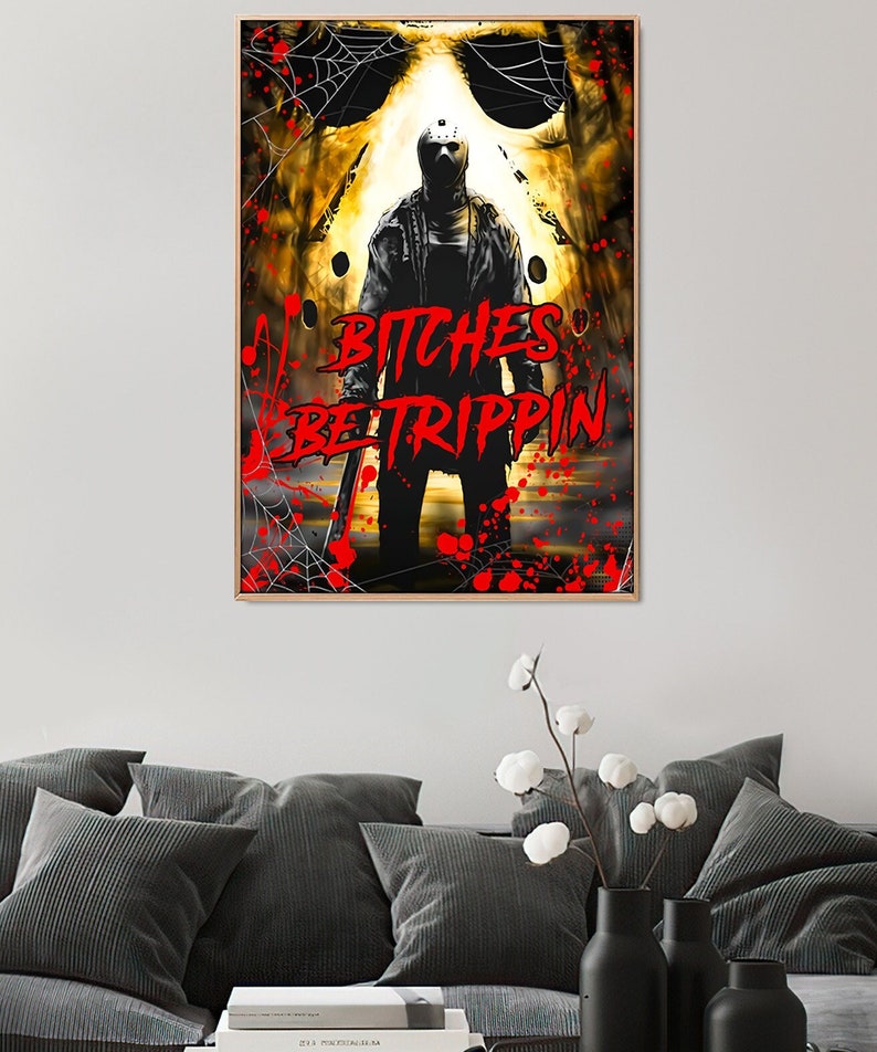 Halloween Horror Friday the 13th Jason Framed, Digital Poster, Jason ...