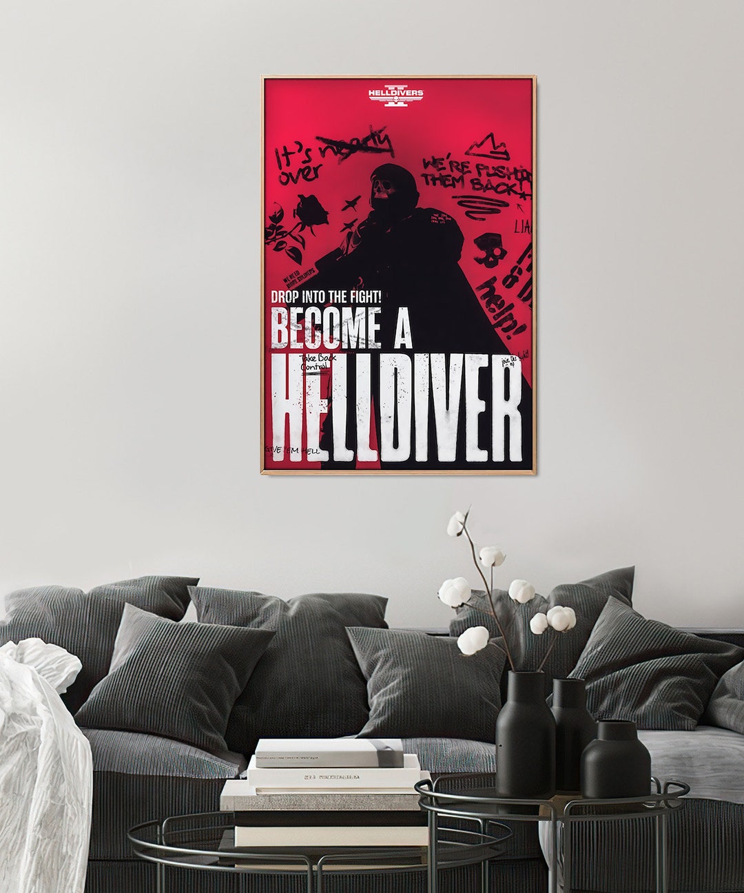 Helldivers 2 Poster Birthday Gift Helldivers II Video Game Poster Helldivers Poster Prints ...
