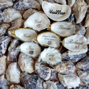 Personalized Small Oyster Shells With Calligraphy Names –unique, Custom ...