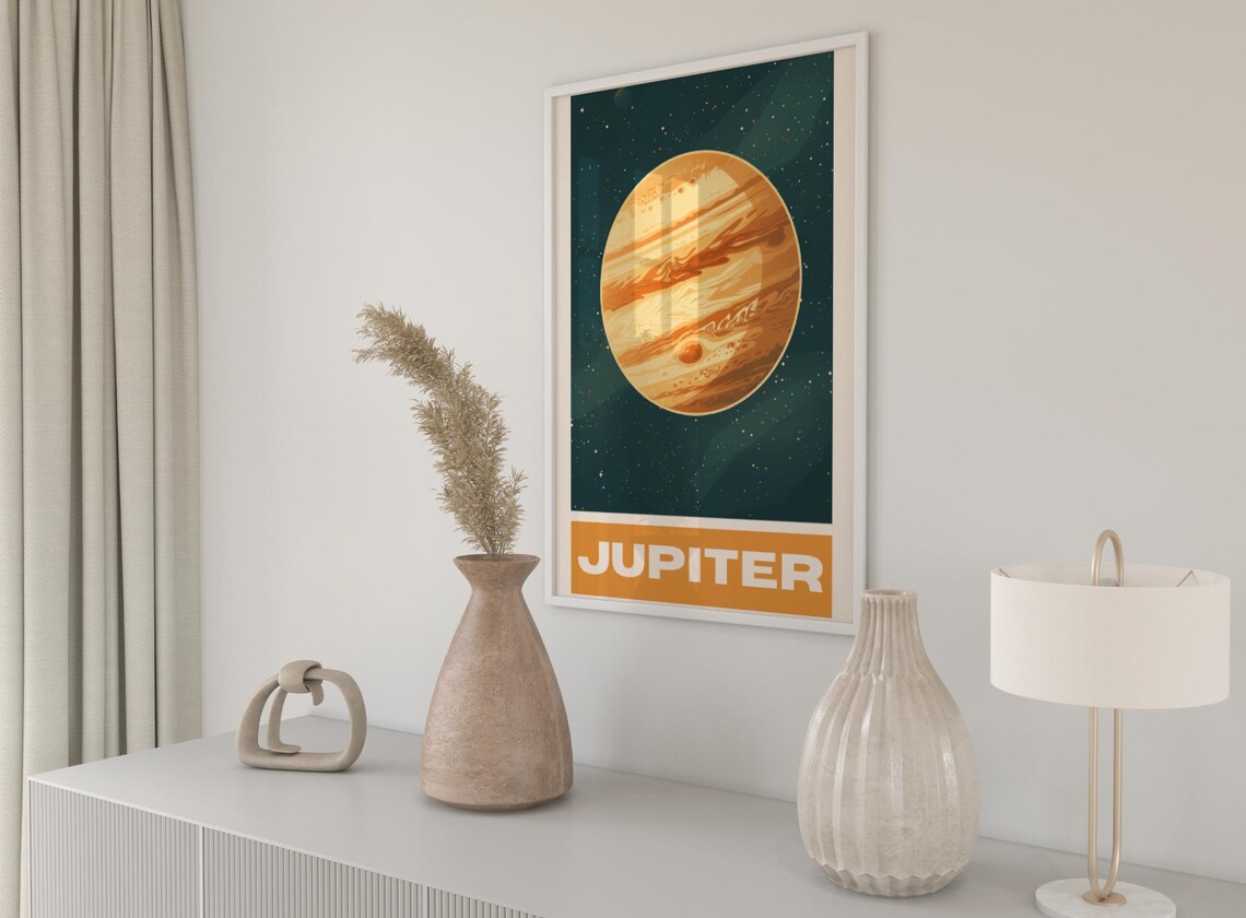Jupiter Poster, Space Poster,retro Space, Space Travel Poster ...
