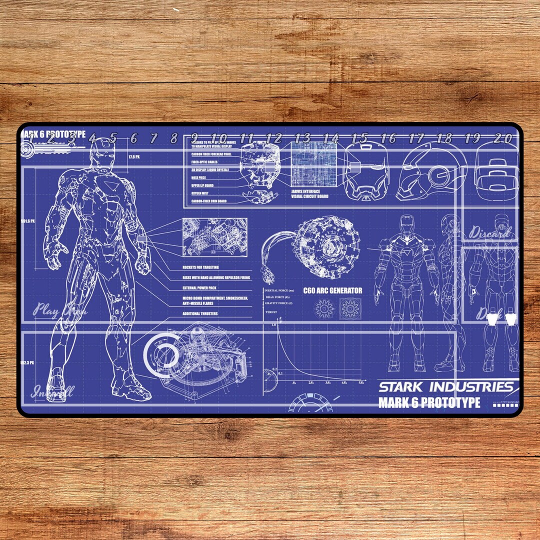 TCG Playmat With Zones,blueprint Hero Themed Lorcana Playmat ...