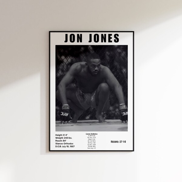 Jon Jones Poster - Etsy