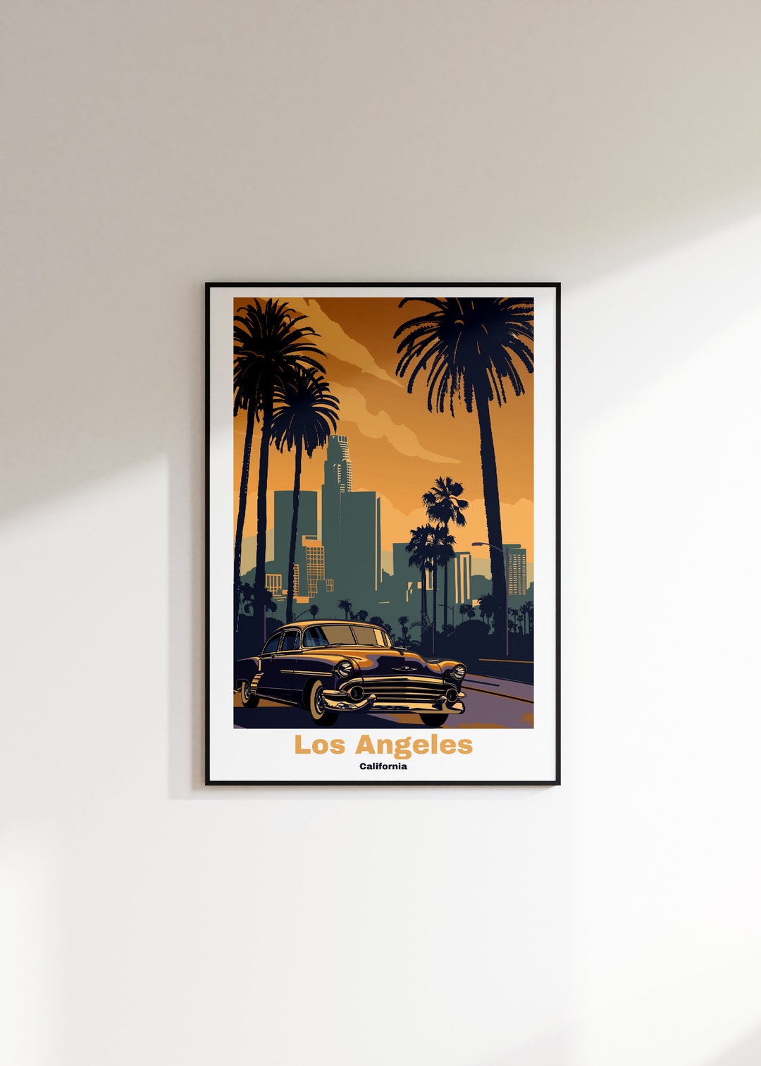 Travel Poster Los Angeles Poster LA travel Art Wall Art Travel Poster ...