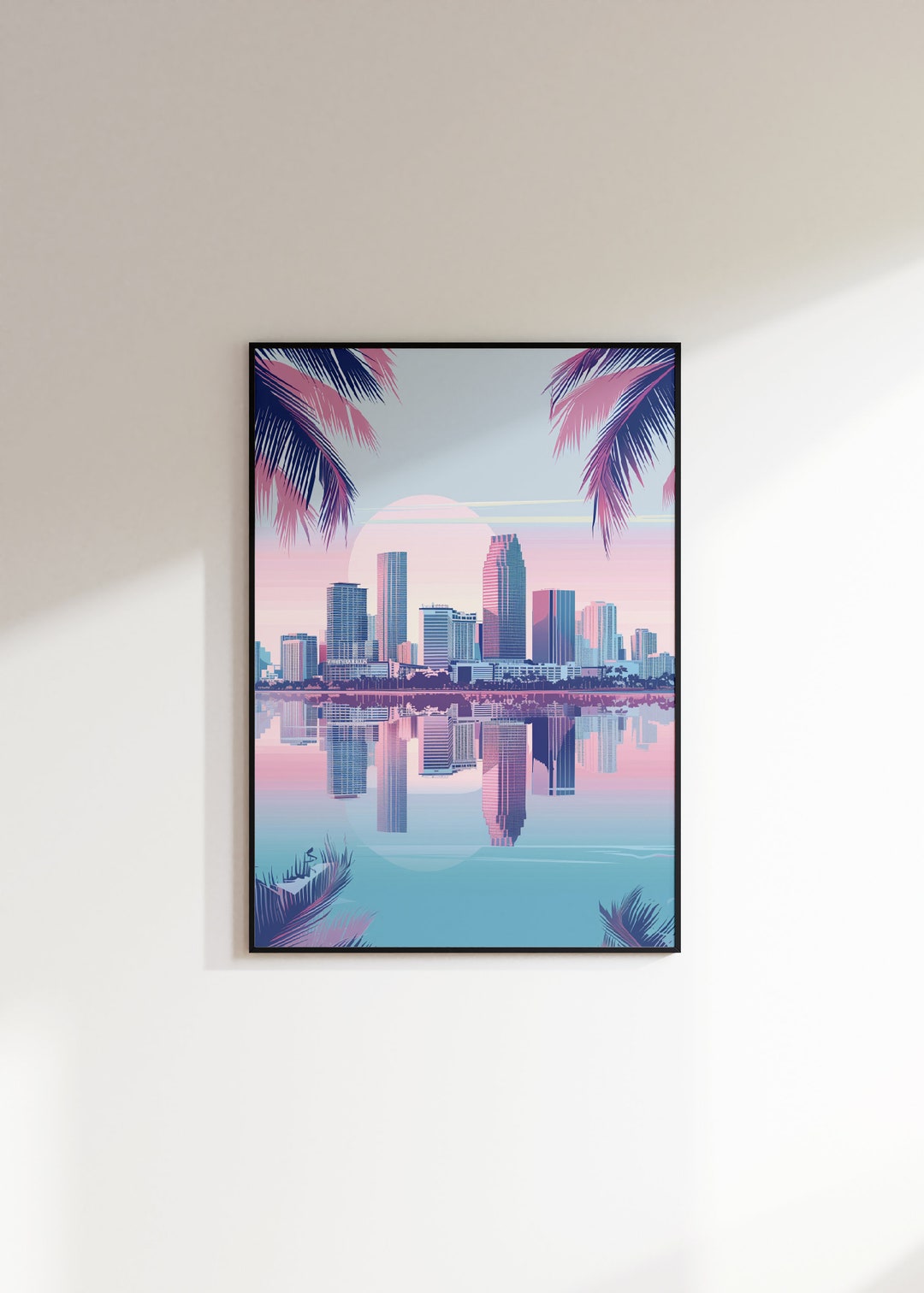 Miami Travel Poster Miami travel Art Wall Art - Etsy