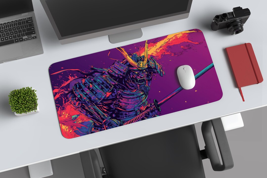 Samurai Desk Mat – Japanese Office Decor, Japan Desk Mat, Gaming ...