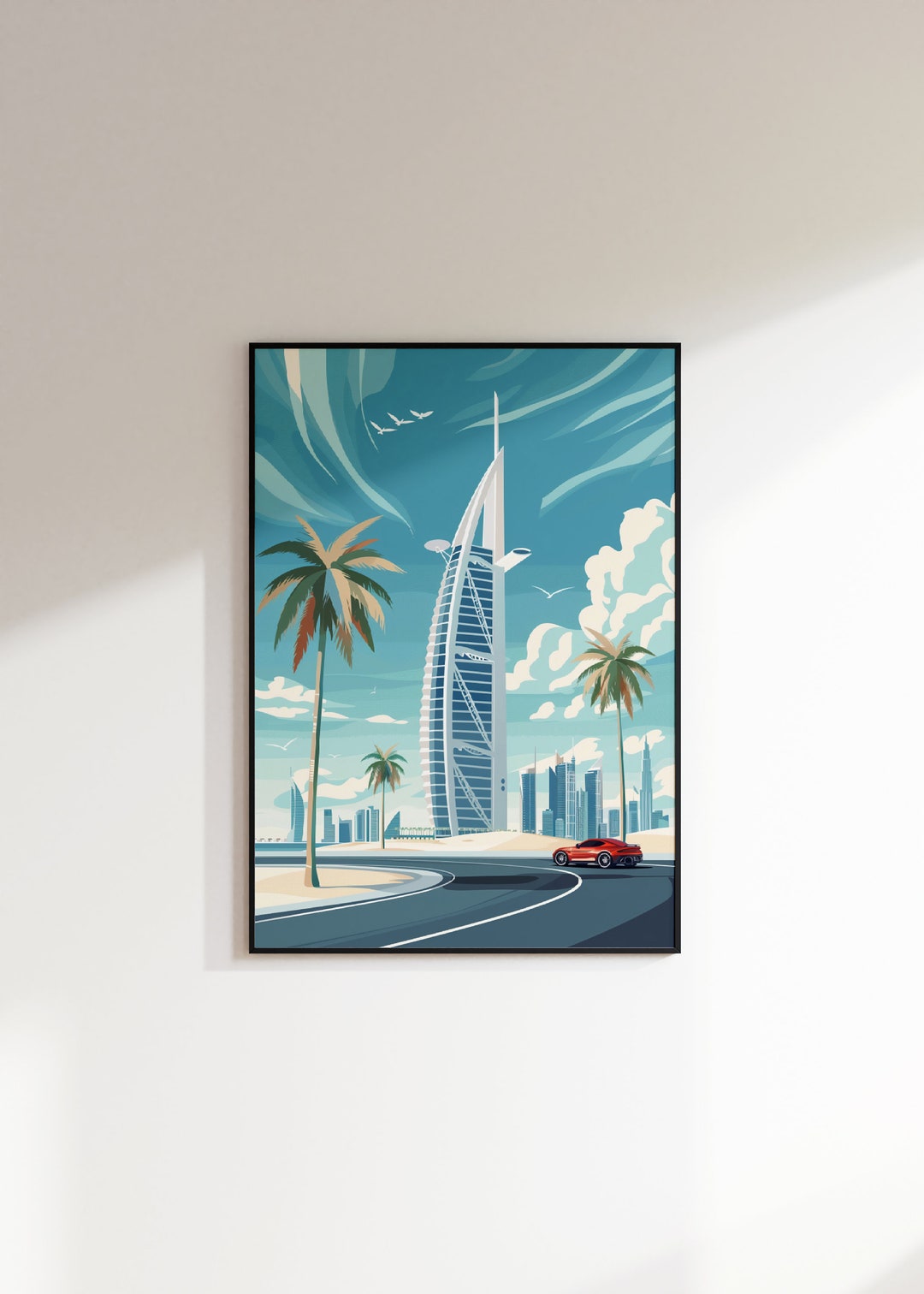 Travel Poster Dubai Poster Dubai Travel Art Wall Art Travel Poster Burj ...