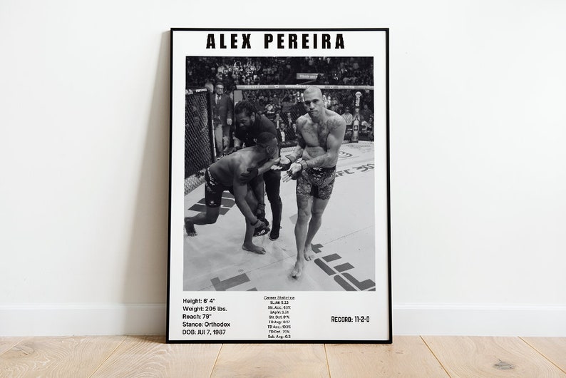 Alex Pereira Poster, Mma Poster, Ufc Event Poster, Alex Pereira,fight ...