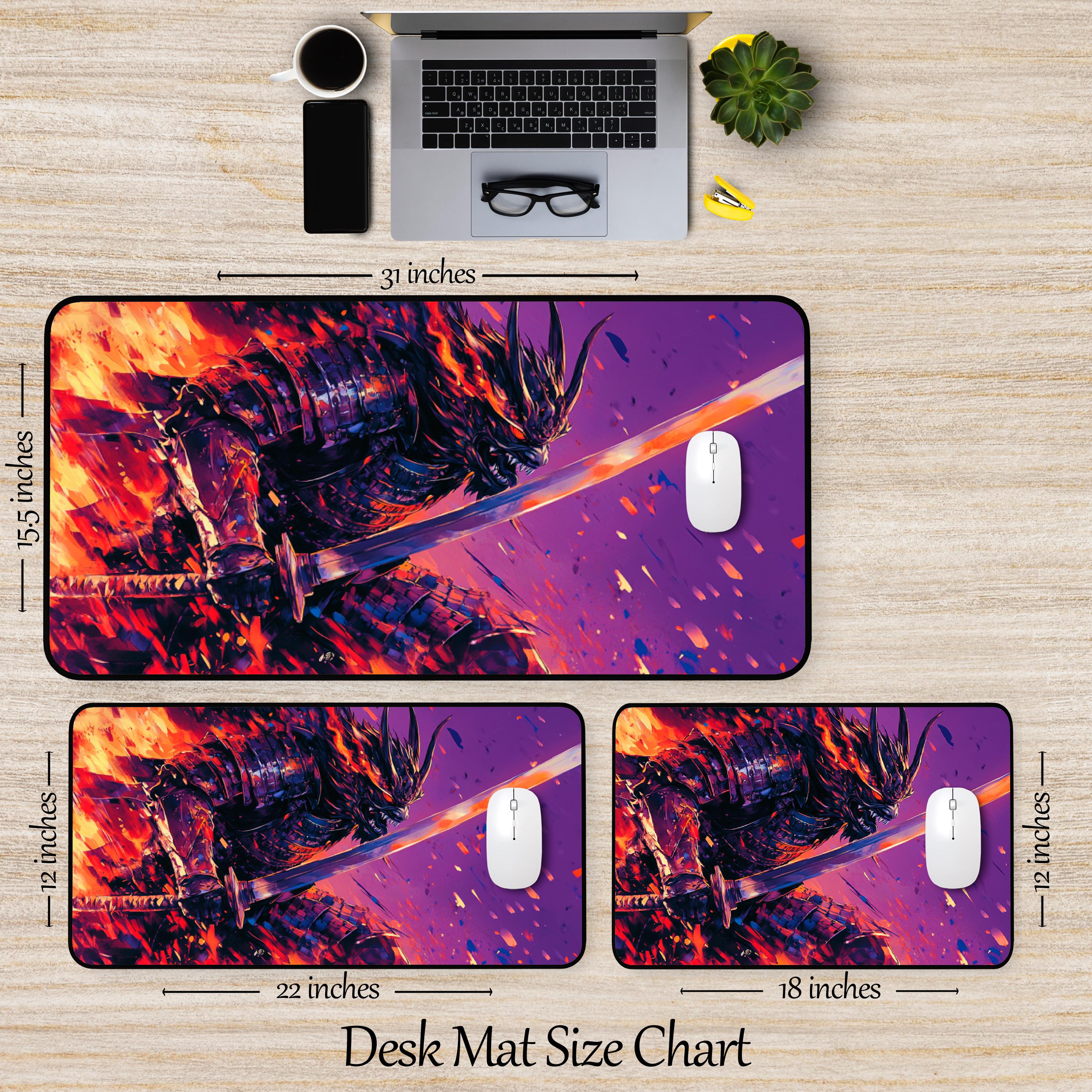 Samurai Desk Mat, Japanese Office Decor, Japan Desk Decor, Japan Desk ...